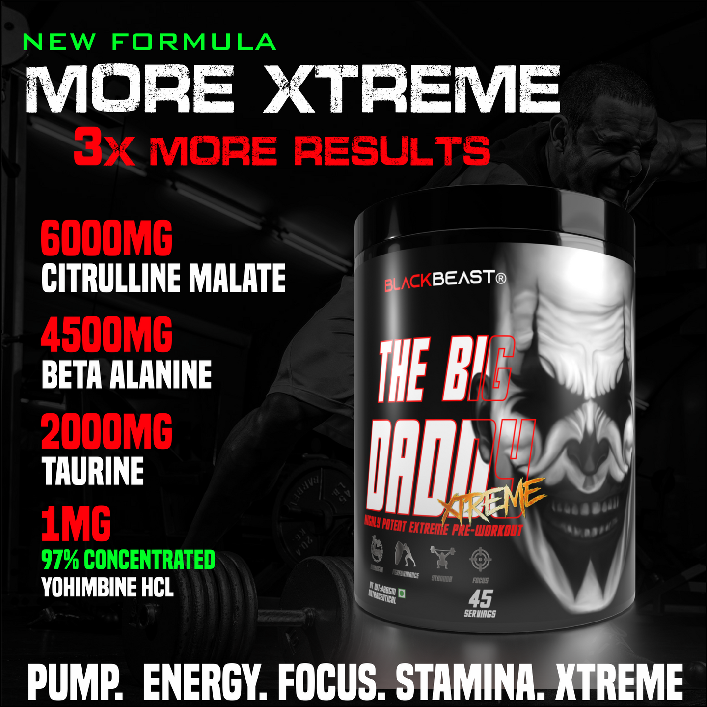 THE BIG DADDY XTREME PREWORKOUT by BLACK BEAST – BLACKBEAST NUTRITION